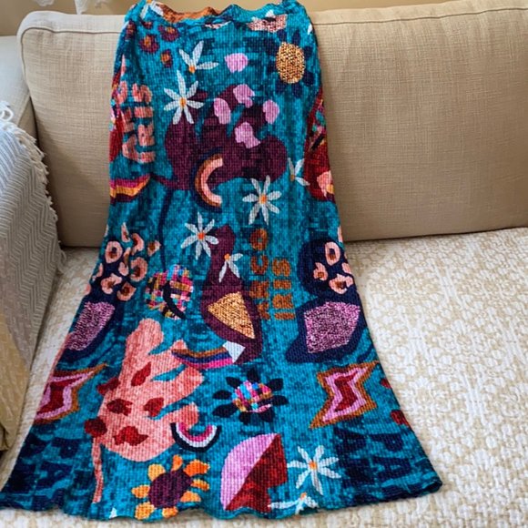 FARM Rio | Skirts | New Farm Rio Gabriela Knit Maxi Skirt Blue Xxs ...